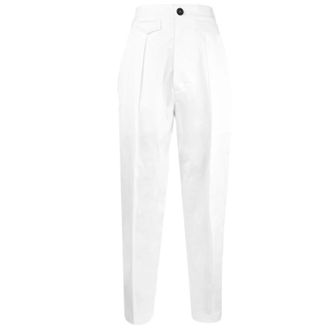 Dsquared2 High-Waisted Straight Hosen - - Trousers - Damen - Wei&szlig; - S
