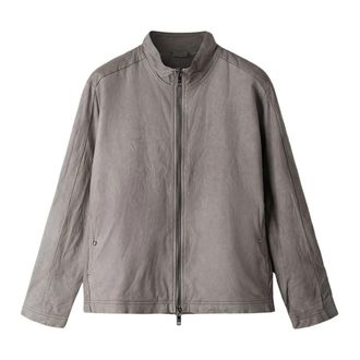 Giorgio Brato Lederjacke mit Stehkragen - - Jackets - Herren - Grau - XL