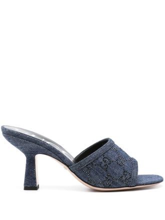 Gucci Mules mit GG-Monogramm 80mm - Blau