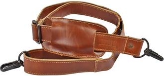 Leconi LEC-R3 Bandouli&egrave;re large en cuir v&eacute;ritable pour sacs Bandouli&egrave;re r&eacute;glable en longueur 3,5 x 150 cm, cognac, s