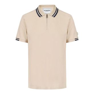 Iceberg Homme, Tops, Beige, Taille: S Polo &agrave; Manches Courtes