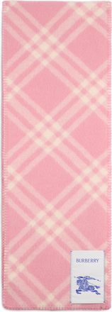 Burberry Tartan Wool Scarf - Pink