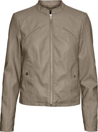 Vero Moda Damen Vmfavodona Coated Jacket Noos Kurzjacke, Silver Mink, XS