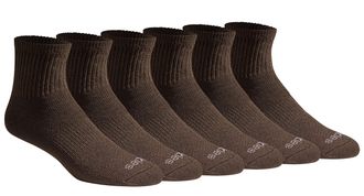 Dickies Herren Dri-Tech Moisture Control Quarter Socken Multipack, Essential Worker Braun (6 Paar), Shoe Size: 6-12