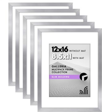 Americanflat Bilderrahmen mit poliertem Plexiglas, 30,5 x 40,6 cm, 5 St&uuml;ck, Verwendung als 21,6 x 28,9 cm Rahmen mit Passepartout oder 30,5 x 40,6 cm Rahmen ohne P