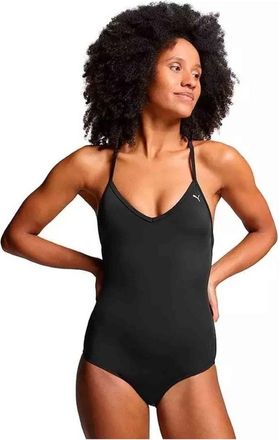Puma Puma, Femme, Maillots de bain, Noir, Taille: 38 FR V-Neck Crossback Swimsuit