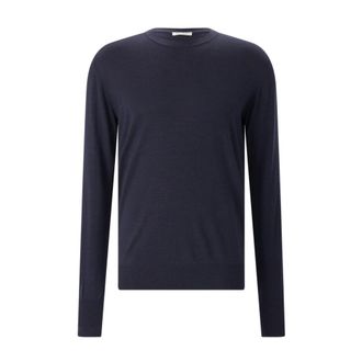 Stefan Brandt Rundhals-Strickware - - Knitwear - Herren - Blau - S