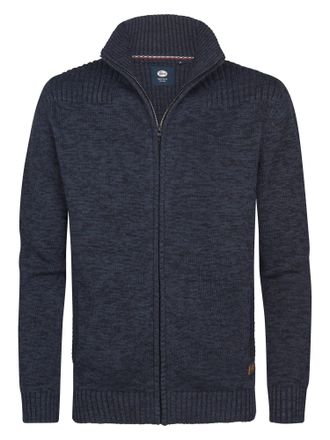 Petrol Industries Strickjacke Sleeping Bear Blau XXL