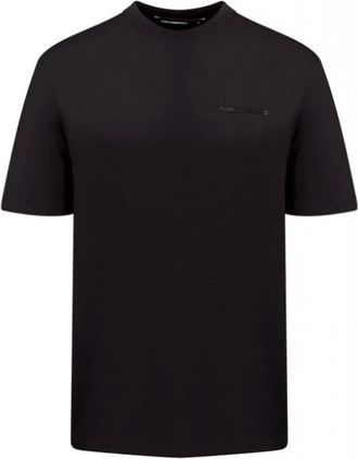 Karl Lagerfeld Homme, Tops, Noir, Taille: M T-shirt &agrave; col rond