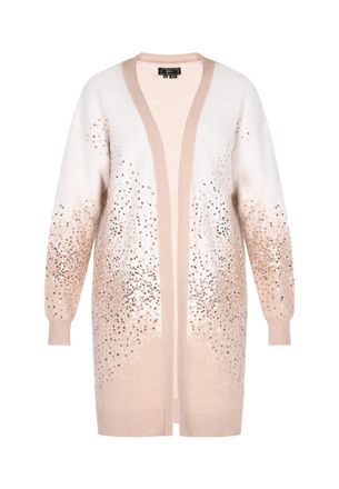 Faina Strickjacke Damen Wollweiss Beige