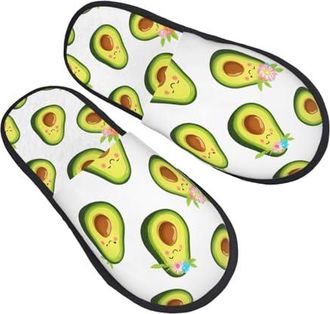 Generic Pantoufle Motif DAvocatier &Agrave; Fleurs Slippers Hiver Doux Chausson Pour Chambre Int&eacute;rieur Unisex M