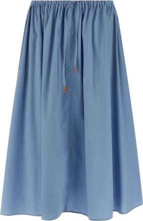 Marni Femme, Jupes, Bleu, Taille: 34 FR Poplin Drawstring Skirt