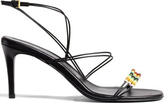 Khaite Loop Sandalen mit Perlen - Schwarz