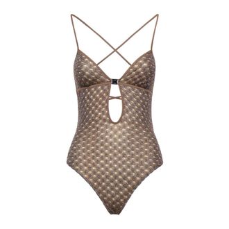 Missoni Femme, Maillots de bain, Brun, Taille: 40 FR Maillot de bain une pi&egrave;ce d&eacute;coup&eacute;