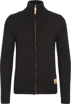 Solid SDPoul Herren Strickjacke Cardigan Grobstrick Pullover mit Stehkragen Baumwollmischung Regular fit, Größe:M, Farbe:Black (9000)