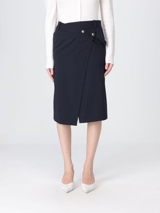 Pinko Jupe midi portefeuille taille haute en cr&ecirc;pe avec fente