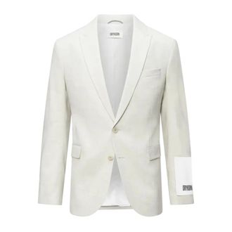 Drykorn Klassischer Blazer mit Fischgr&auml;tenmuster und Taschen - - Jackets - Herren - Wei&szlig; - S