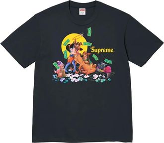 SUPREME t-shirt graphique All Dogs Go To Heaven - Noir