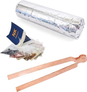 NKlaus Probierset 10tlg Weihrauchmischung sortiment + R&auml;ucherkohle und R&auml;ucherzange 40616