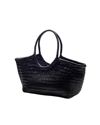 Dragon Diffusion Nantucket Basket Leather Shoulder Bag - Black