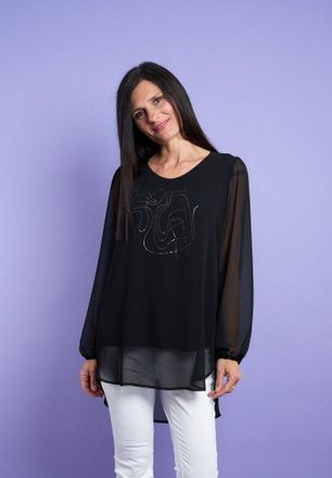 Seidel Moden Langarmbluse in eleganter 2 in 1 Optik - MADE IN GERMANY