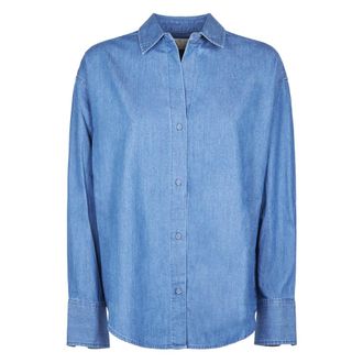 MC2 Saint Barth Femme, Blouses et Chemises, Bleu, Taille: 38 FR Cristal Chambray Shirt