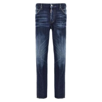 Dsquared2 Homme, Jeans, Bleu, Taille: L Slim Fit Distressed Denim Jeans