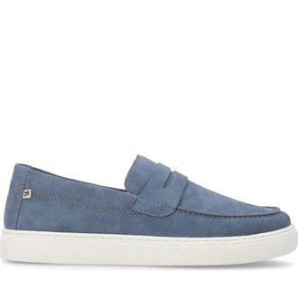 Rieker Homme, Chaussures, Bleu, Taille: 46 EU Mocassins en daim bleu