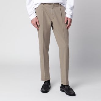 Santaniello Braune Arechi Hose aus Baumwollmischung