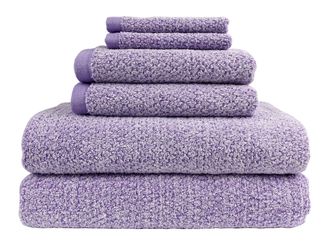 Everplush Company Diamond Jacquard 6-teiliges Badetuch-Set, Lavendel