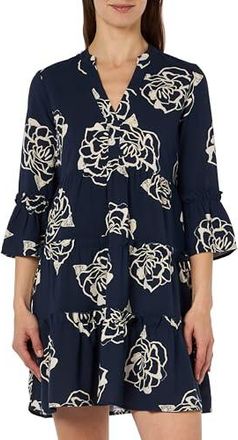 Vero Moda Vmeasy Joy Robe Courte 3/4 WVN GA, Bleu, L Femme