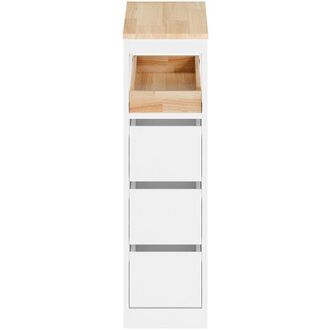 SoBuy SoBuy Badunterschrank mit 4 Schubladen Wei&szlig; 23,01x65x81,99cm Modern BZR54-II-W