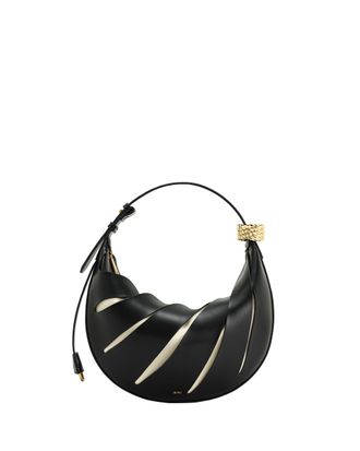 JW PEI Damen Jana Schultertasche - Mit Ausstanzungen Schwarz