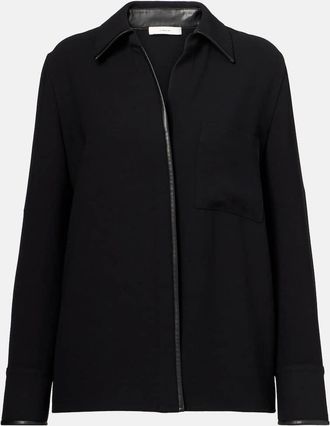 Vince Hemd mit Lederimitat