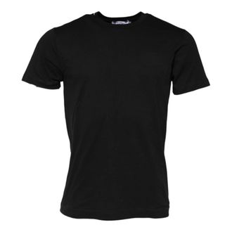 Dolce & Gabbana Homme, Tops, Noir, Taille: L T-shirt &agrave; Manches Courtes et Col Rond