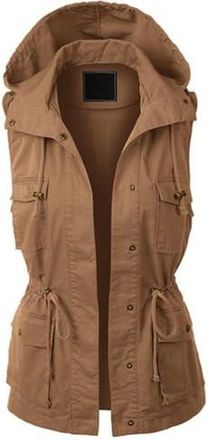 ORANDESIGNE Femme Veste sans Manches Gilet sans Manche Multipoches Exterieur Gilet Reporter Travail Camping Randonnée Automne Hiver Mode Chic Cardigan Outwear Top