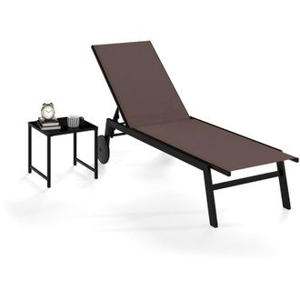 Costway chaise longue jardin exterieur,bain de soleil,transat jardin exterieur,bain de soleil jardin exterieur,transat jardin,transat piscine,chaise longue