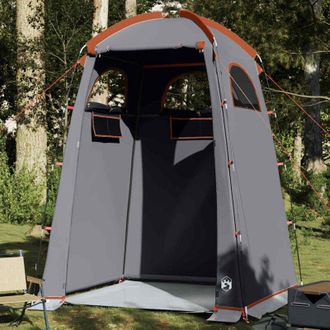 vidaXL Duschzelt Grau und Orange Wasserdicht vidaXL744980
