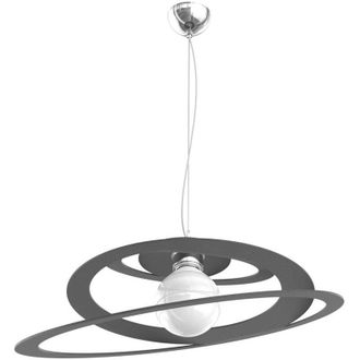 Top-Light Lustre moderne en m&eacute;tal top light bungee 1197 s50 e27 led plafonnier, finition m&eacute;tal gris-anthracite