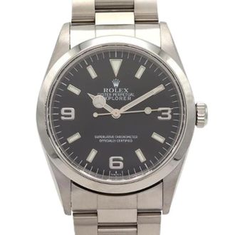 Rolex Pre-owned Explorer I 14270 Montre en acier inoxydable - Homme - Pre-owned - Noir - Taille: ONE Size