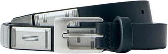 Christophe Lemaire Homme, Accessoires, Noir, Taille: 95 CM Buffalo Studs Belt 20 mm