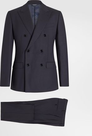 Dolce & Gabbana Zweireiher-anzug Martini Light Aus Wollgabardine - Mann Anz&uuml;ge Und Blazer Blau 54
