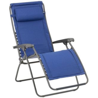Lafuma Mobilier Fauteuil Relax Transat Jardin - Chaise Longue Matelass&eacute; Z&eacute;ro Gravit&eacute; - Rsx Clip - Lightcomfort - Bleu Denim - Lafuma Mobilier