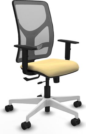 Piqueras y Crespo Computerstuhl mit 1D-Armlehnen, h&ouml;henverstellbare Lendenwirbelst&uuml;tze, ausgestattet mit Syncro/Traslack und Schneideschaum, mit Rollen von 65 mm, Nylon