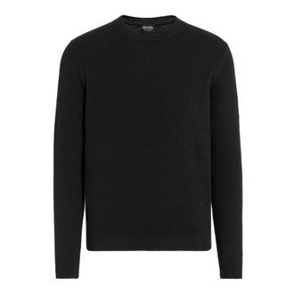 Ermenegildo Zegna Homme, Pulls, Noir, Taille: 2XL Maglia girocollo in Oasi Cashmere