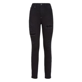 Philipp Plein Damen, Jeans, Schwarzk, W25Gr&ouml;&szlig;e
