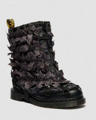 Dr. Martens Leder 1460 Babylon Camo Stiefel in Schwarz, Gr&ouml;&szlig;e: 36