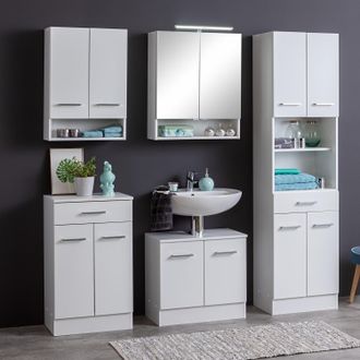 Casa home24 Hängeschrank 50cm Weiß/Weiß