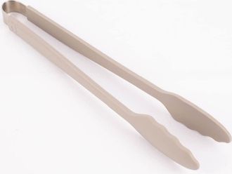 Kochblume Gourmetzange | Premium-Silikon & BPA frei| Hitzebeständig | Spülmaschinenfest | 33,5cm | Farbe: taupe