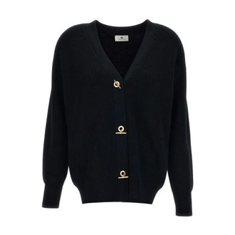 Elisabetta Franchi Damen, Strickwaren, Schwarzk, SGr&ouml;&szlig;e